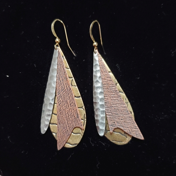 Wheeler | Jewelry | Nwt Wheeler Brass And Copper Layered Earrings ...